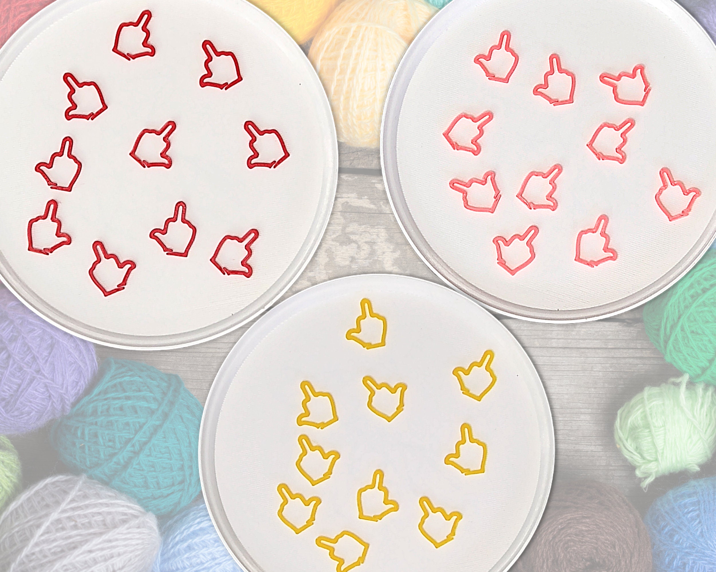 Stitch Marker Middle Fingers for Knitting and Crochet Set of - Etsy