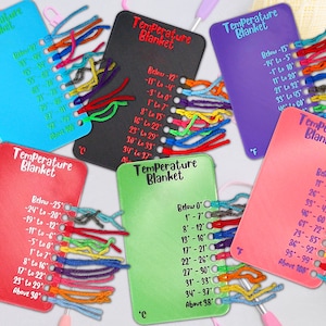 Temperature Blanket Color Chart Card | 3D Printed | Room for 10 Colors ...