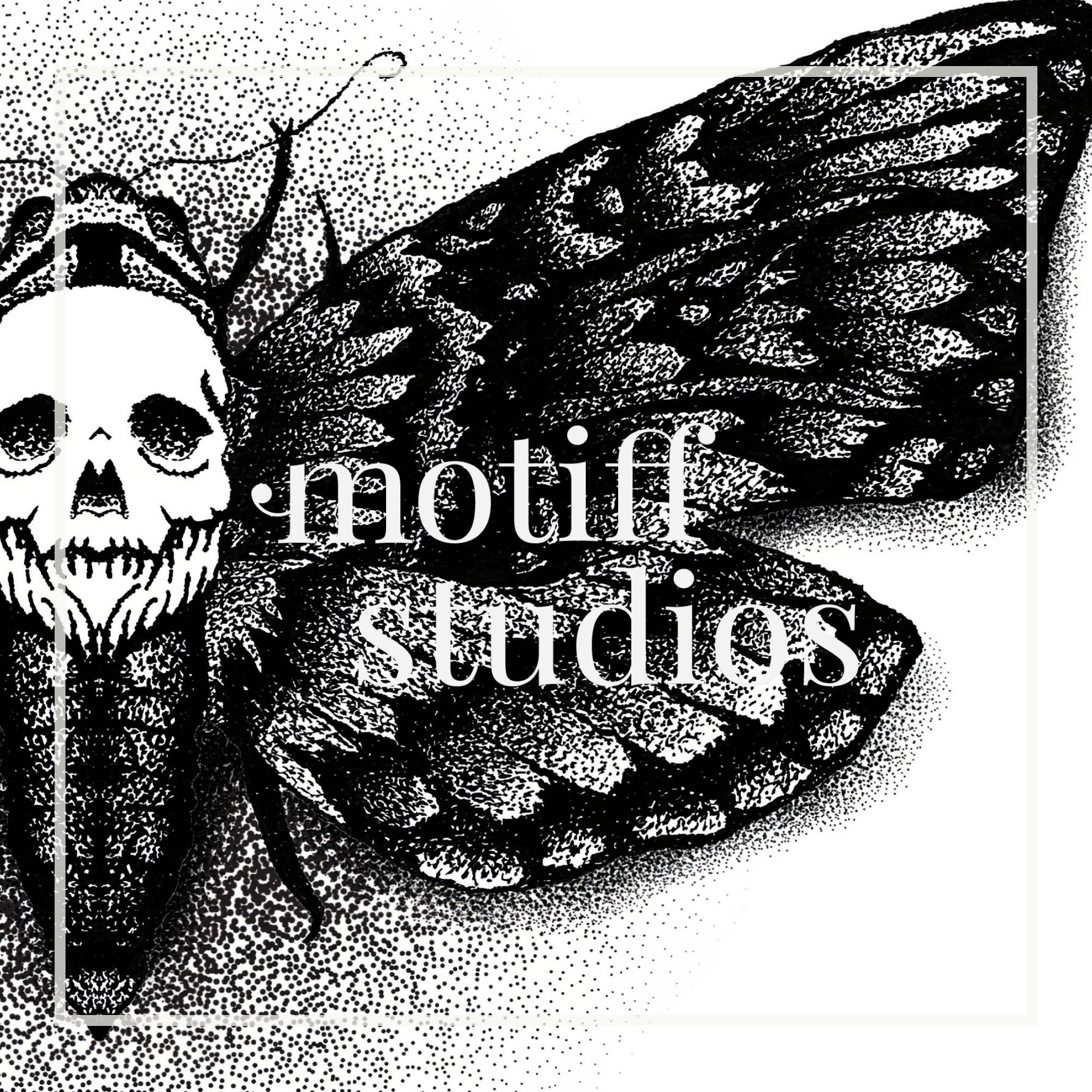 Death Head Moth Ink Stippling Wall Art Printable Dark Academia ...