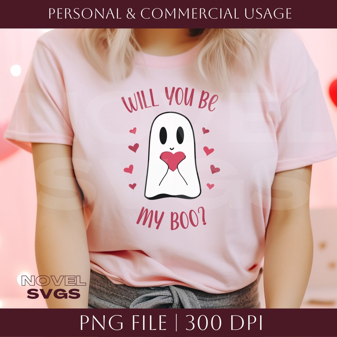 Will You Be My Boo Ghost PNG Valentines Day Ghost in My Valentine Era ...
