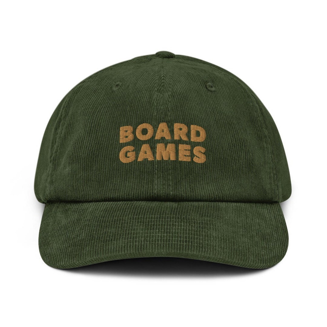 Embroidered Board Game Corduroy Hat Minimal Unisex Classic Soft Board ...
