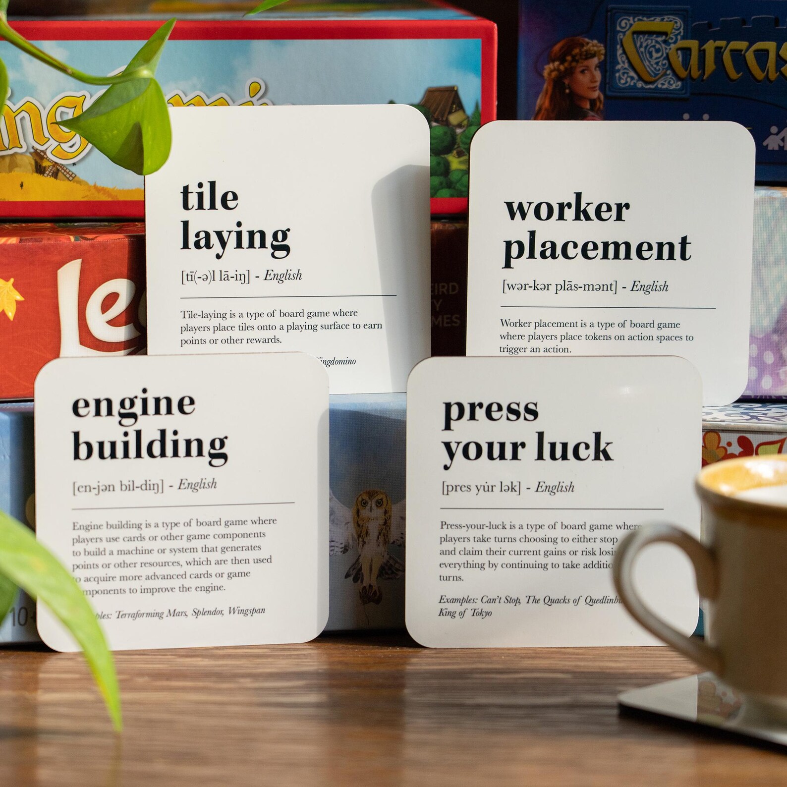 Board Game Themed Drink Coasters for Game Night Board Game Accessories ...
