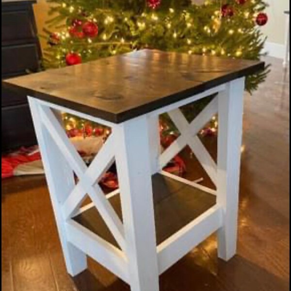 Solid Wood End Table - Etsy