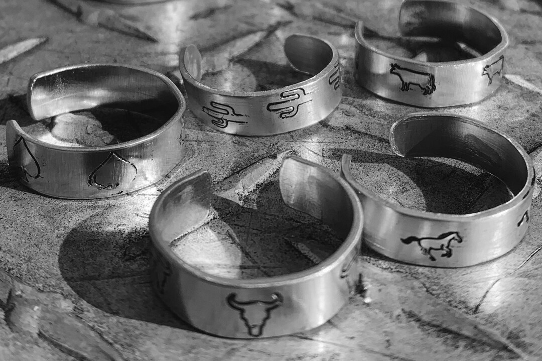 Stamped Rings - Etsy