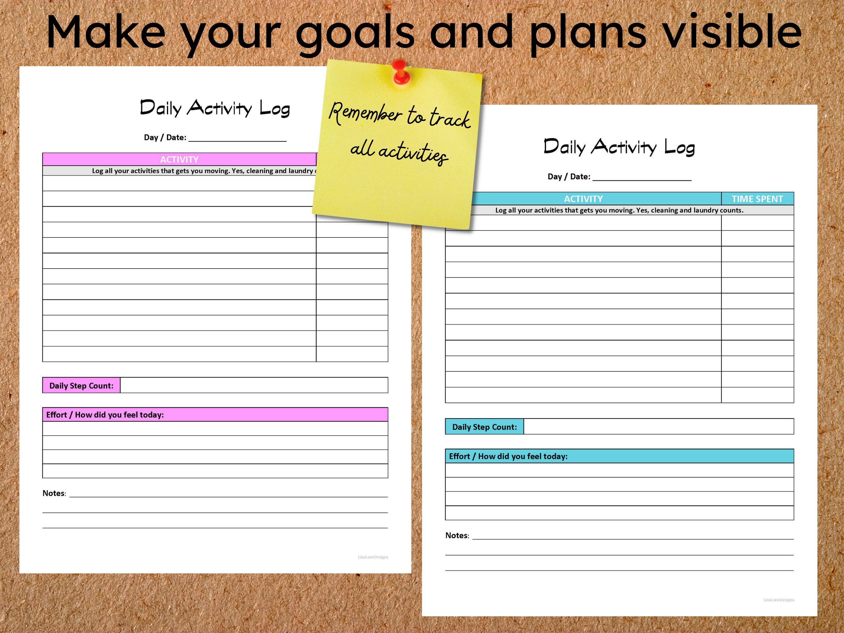 Daily Activity Log - Etsy