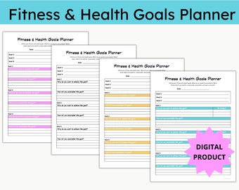 Health and Fitness Goals Fillable Printable PDF Health & Fitness ...