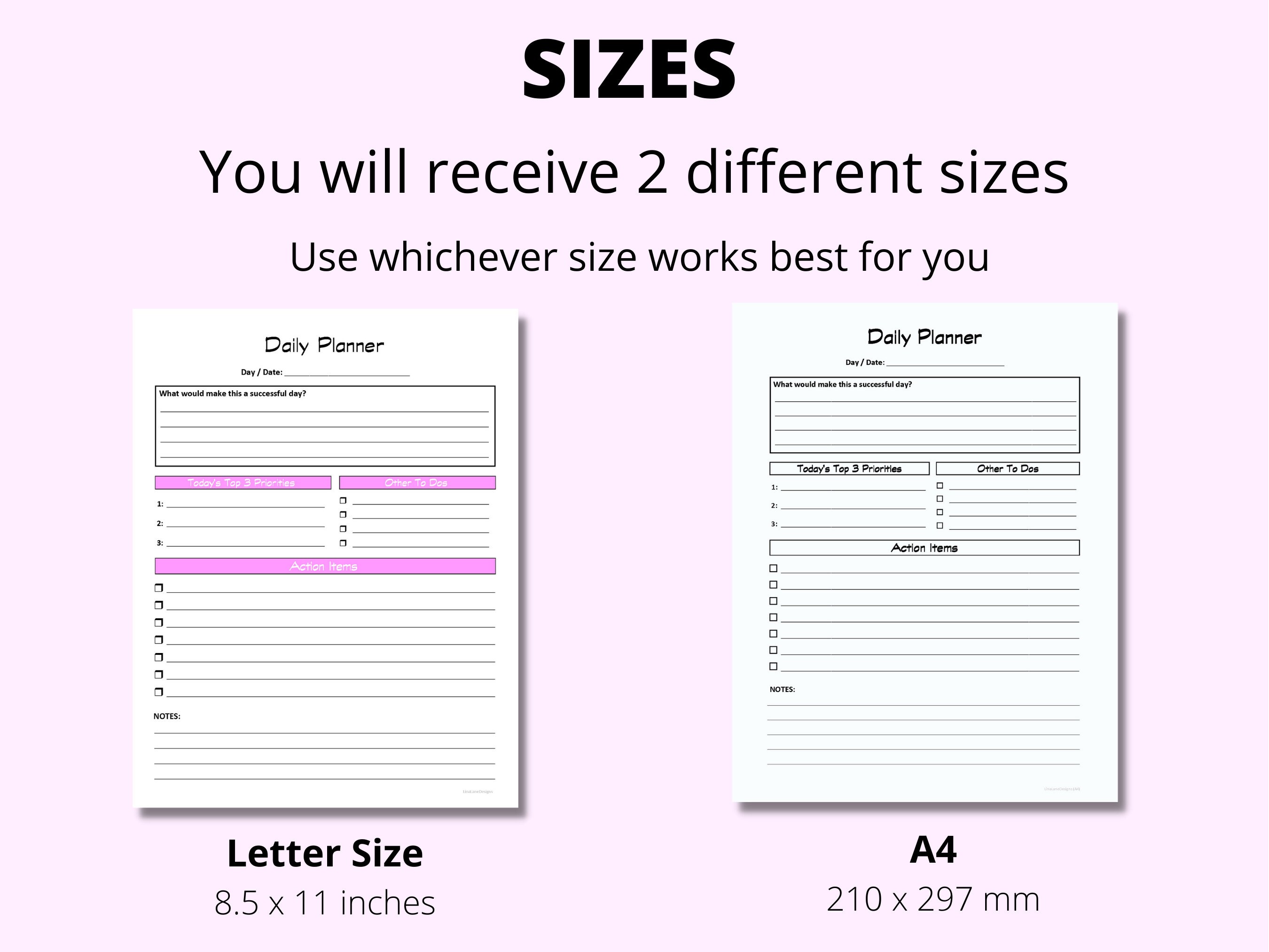 Daily Planner Packet - Etsy