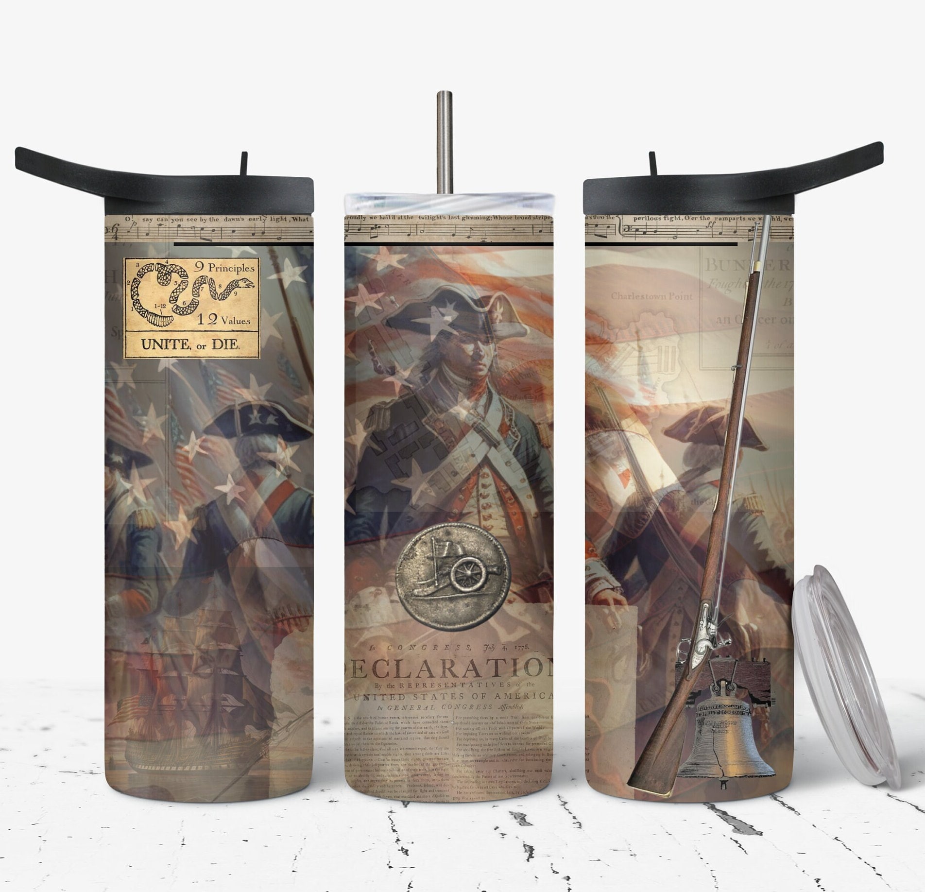 121. Revolutionary War Finished 20 Oz. Tumbler, Revolution, Redcoats ...