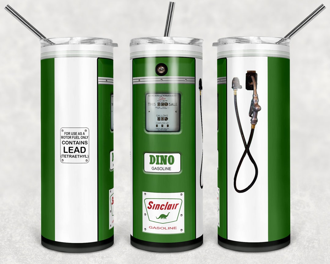 132. Sinclair Gas Pump, Oil Filter Tumbler, Motor Oil Tumbler, Castrol ...