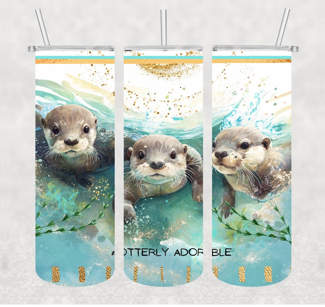 047. Otterly Adorable! Finished Tumbler, Made to Order, Animal Tumbler ...