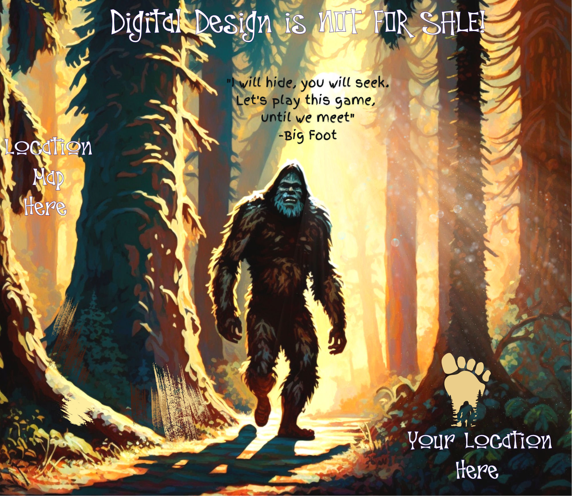 043. Customizable Sas-quatch, or Big Foot, Finished Tumbler. Got a ...