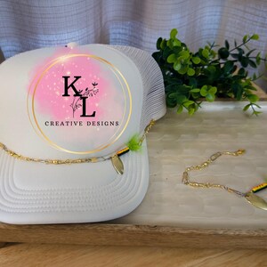 Hat Chain | Fishing Bait Style Trucker Cap Accessory, Yellow - Etsy