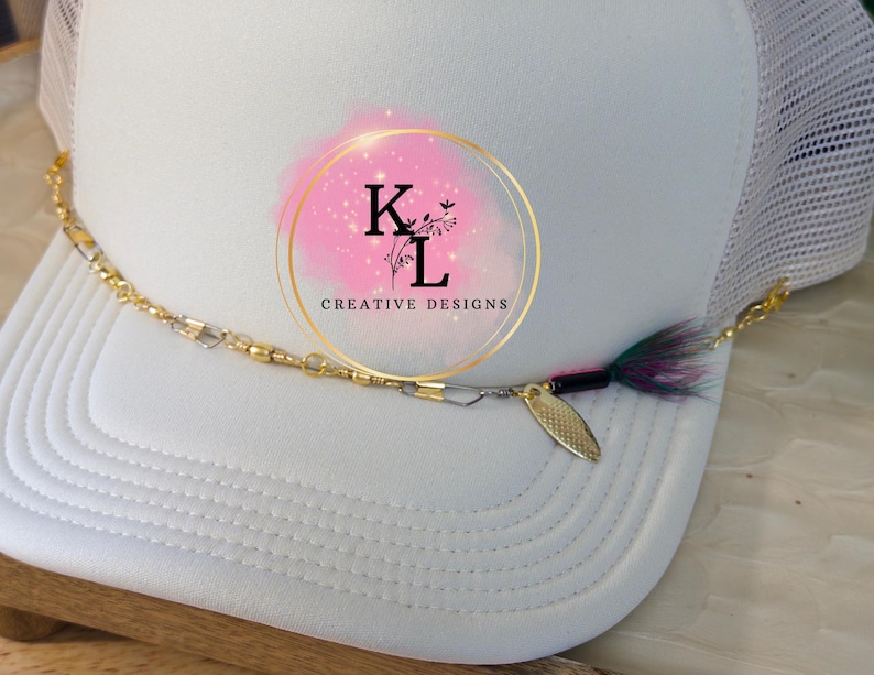 Hat Chain | Fishing Bait Style Trucker Cap Accessory, Pink Black - Etsy