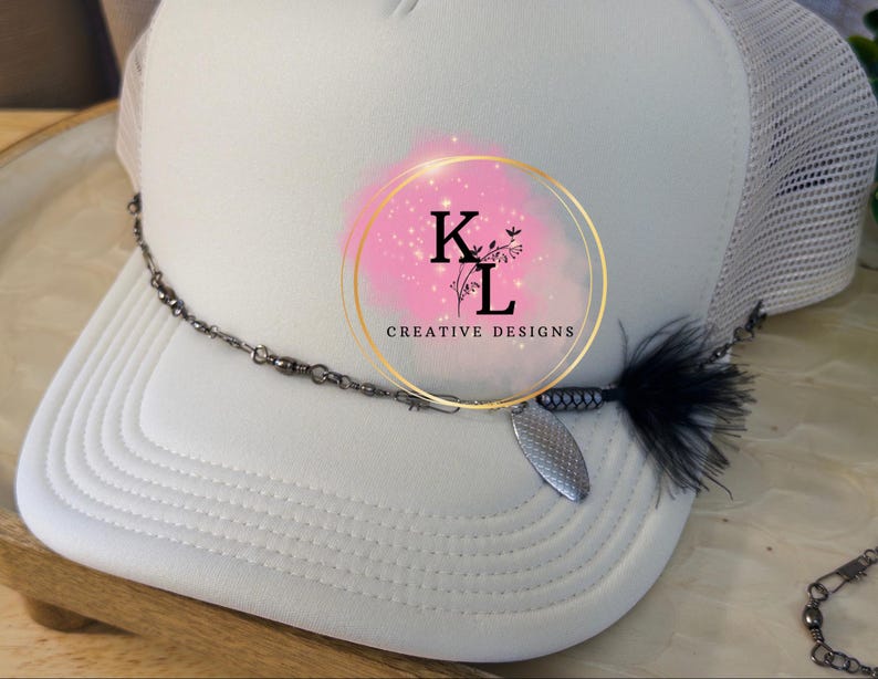 Hat Chain | Fishing Bait Style Trucker Cap Accessory, Black - Etsy