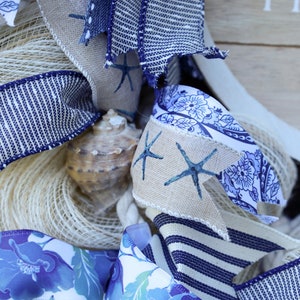 Gone Fishing Wreath, Beach Wreath, Ocean Decor, Sea and Sand, Starfish ...