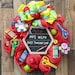 Personalized Wreath for Teacher's Classroom Front Door, Back to School ...