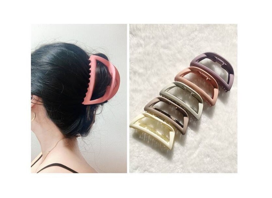 Hair Claw Clip, Jumbo Claw Clip, XXL Claw Clip, Big Hair Clip, Neutral ...