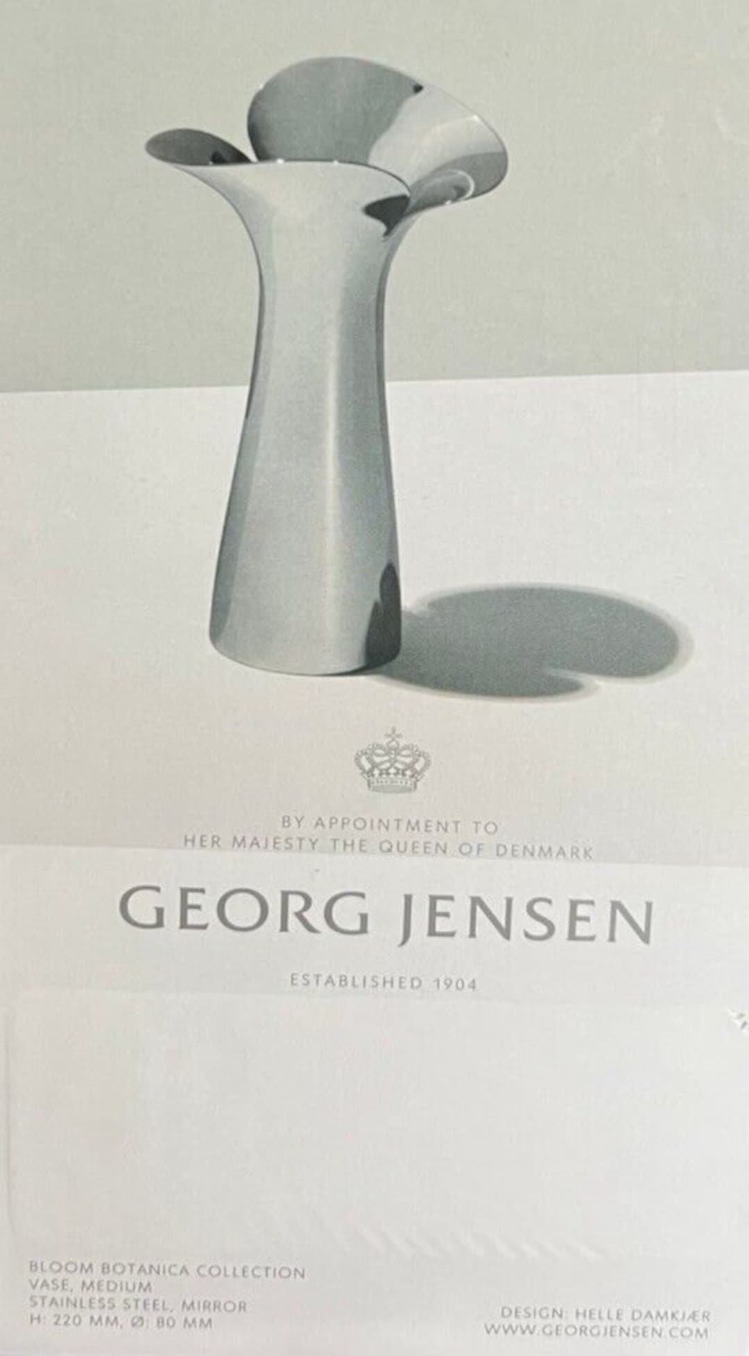 Georg Jensen Bloom Botanica Vase Medium 22cm Brand New - Etsy