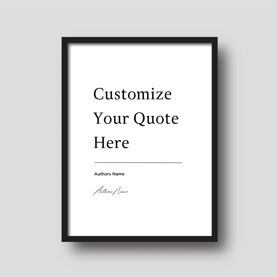 Personalized Book Quotes Your Favorite Literary Quotes Customized Poems ...
