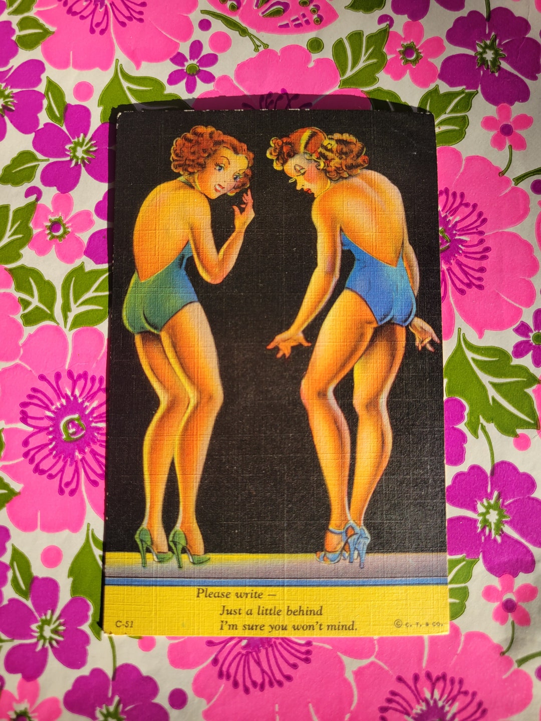 Vintage 1940's Pinups Postcard - Etsy