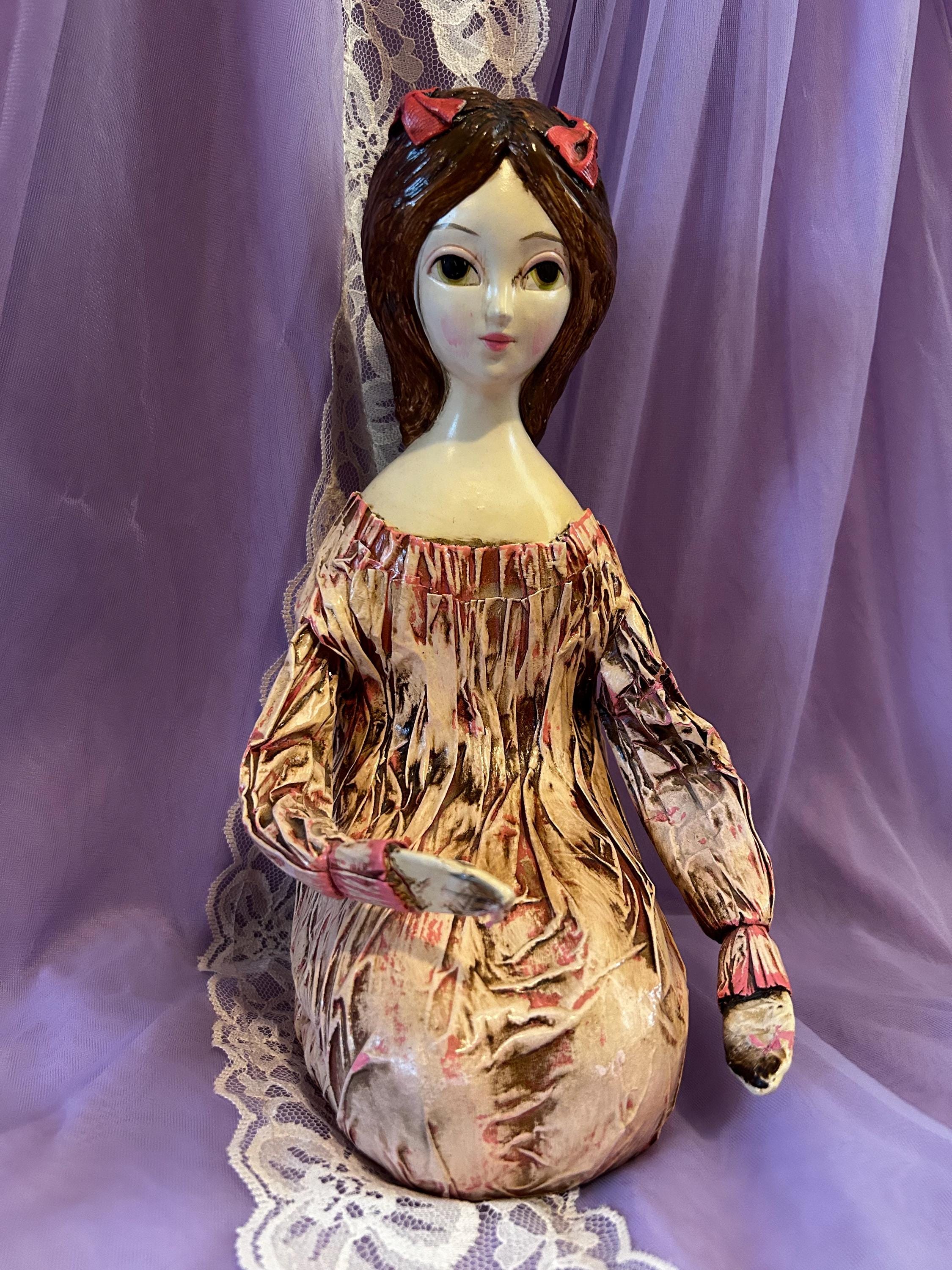 Vintage Large Mod Paper Mache Girl - Etsy