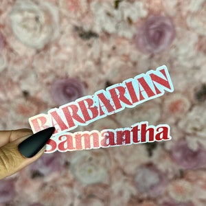 Custom Holographic Horror Name Sticker Blood-stained Red Font Laminated ...