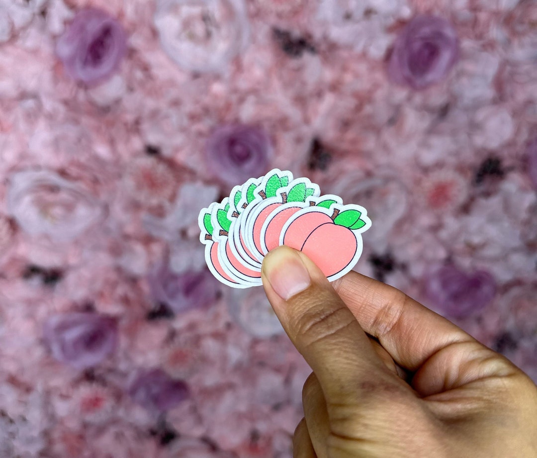 Laminated Peach Sticker Set of 10/ Booty Sticker Decal/ Peach Booty ...