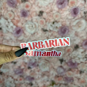 Custom Holographic Horror Name Sticker Blood-stained Red Font Laminated ...