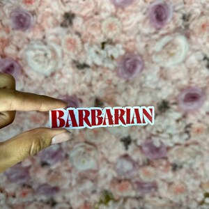 Custom Holographic Horror Name Sticker Blood-stained Red Font Laminated ...