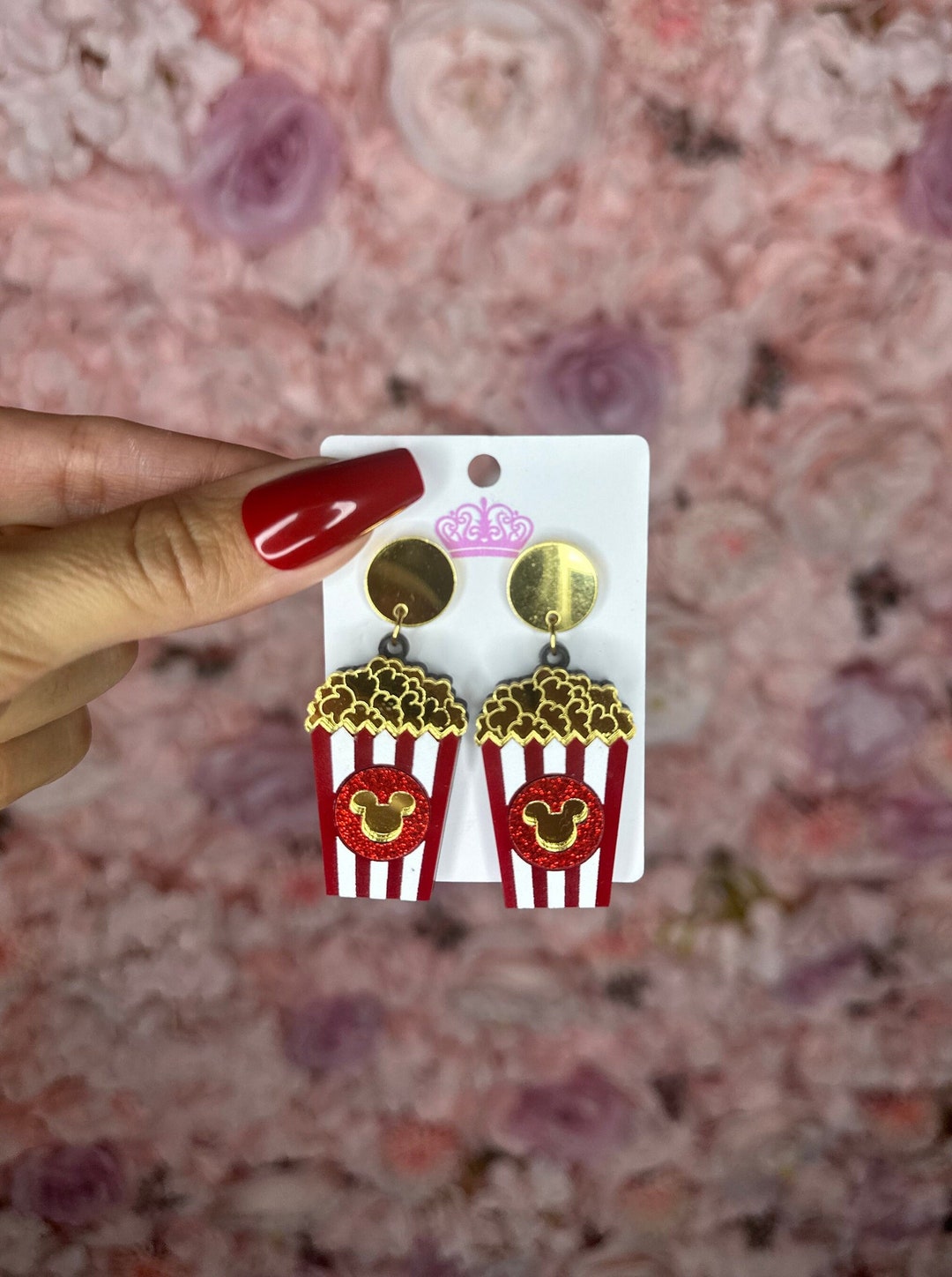 Mickey Inspired Popcorn Earrings/ Disney Earrings/ Mickey Accessories ...