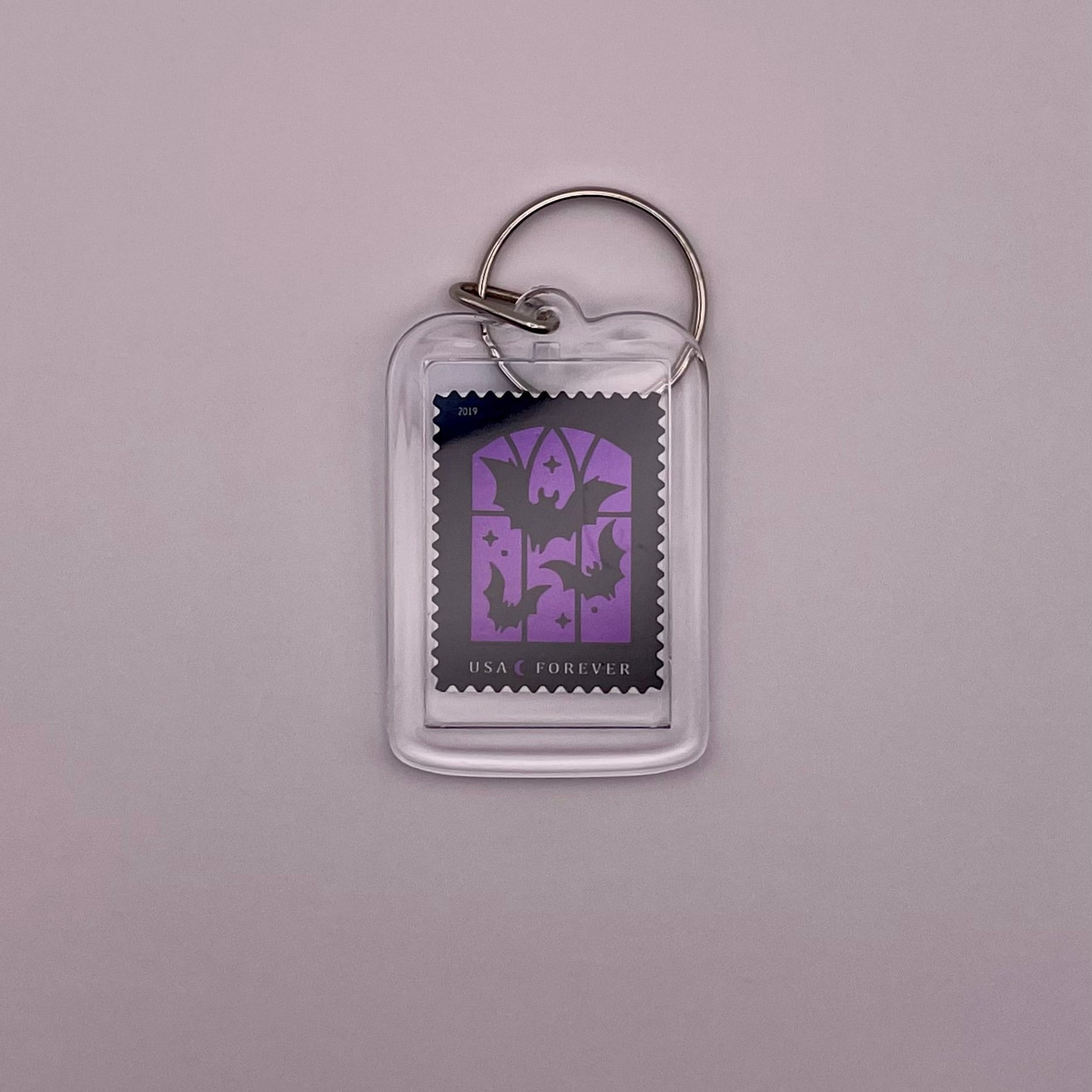 Postage Stamp Key Chain , Real Mint Postage Stamp Keychain Gift ...
