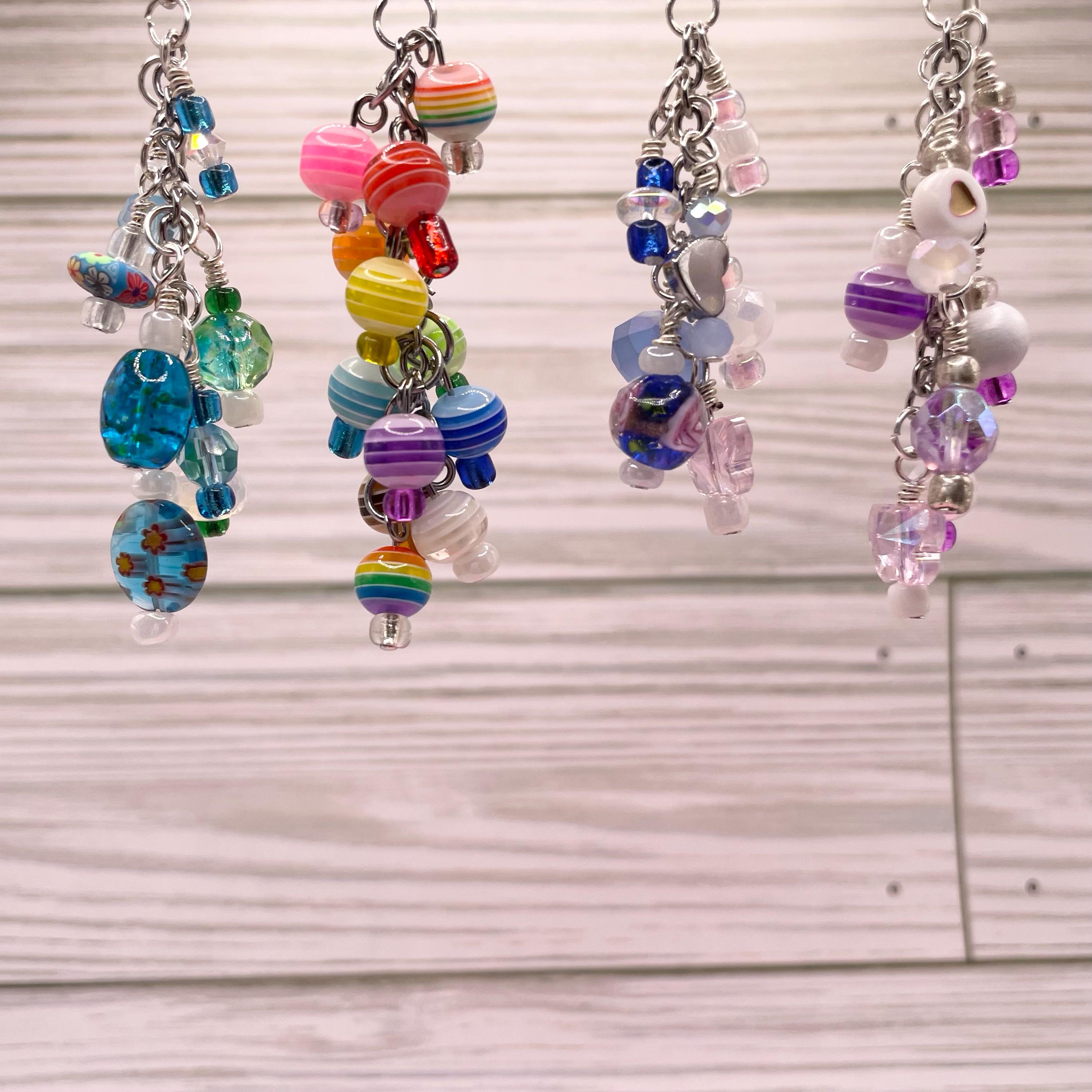 Beaded Charm Dangle: Handmade Wire Wrapped Purse/journal Accessory - Etsy