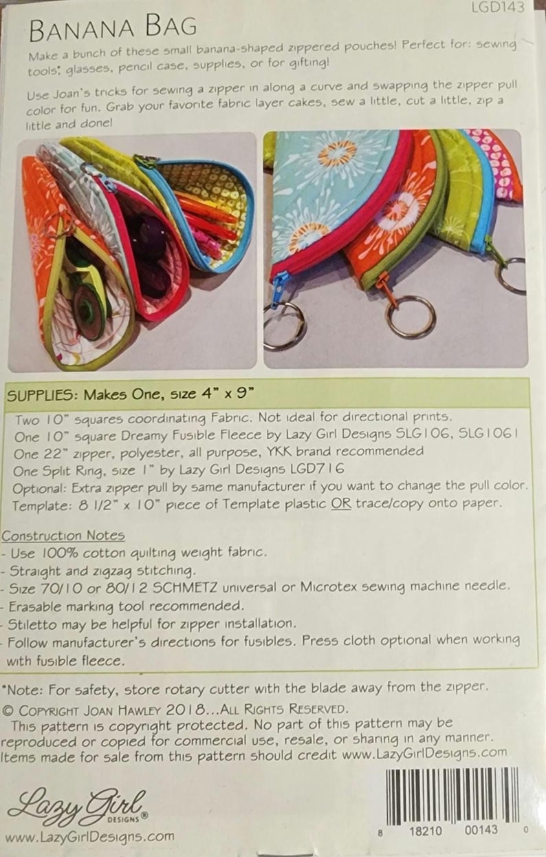 Banana Bag by Lazy Girl Designs - Etsy