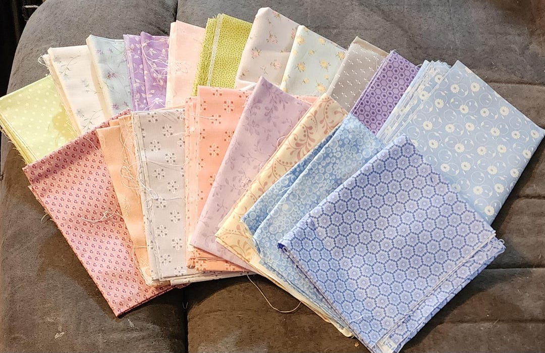 Small Print Pastel Fat Quarter Bundle - 20 Fat Quarters - Etsy