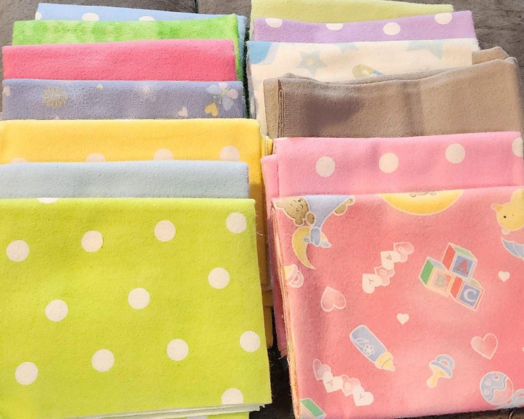 Flannel Fat Quarter Bundle in Pastels - Etsy