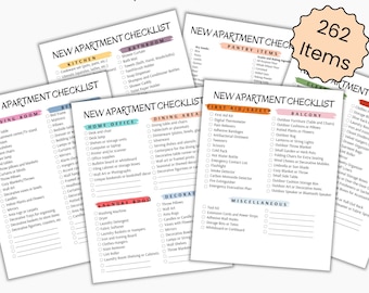 First Apartment Checklist Printable, Editable New Home Checklist ...