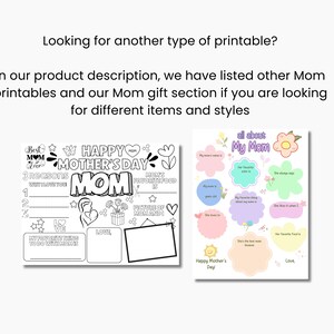All About My Mom Printable Mother's Day Craft - Etsy