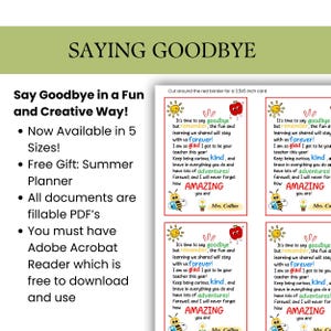 End of School Year Letter Printable, Goodbye Letter to Student ...