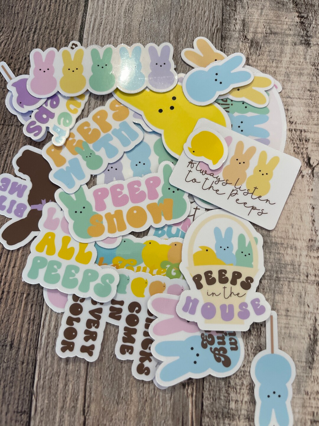 Peeps Stickers Pack Waterproof, Water Bottle Stickers, Bunny Stickers ...