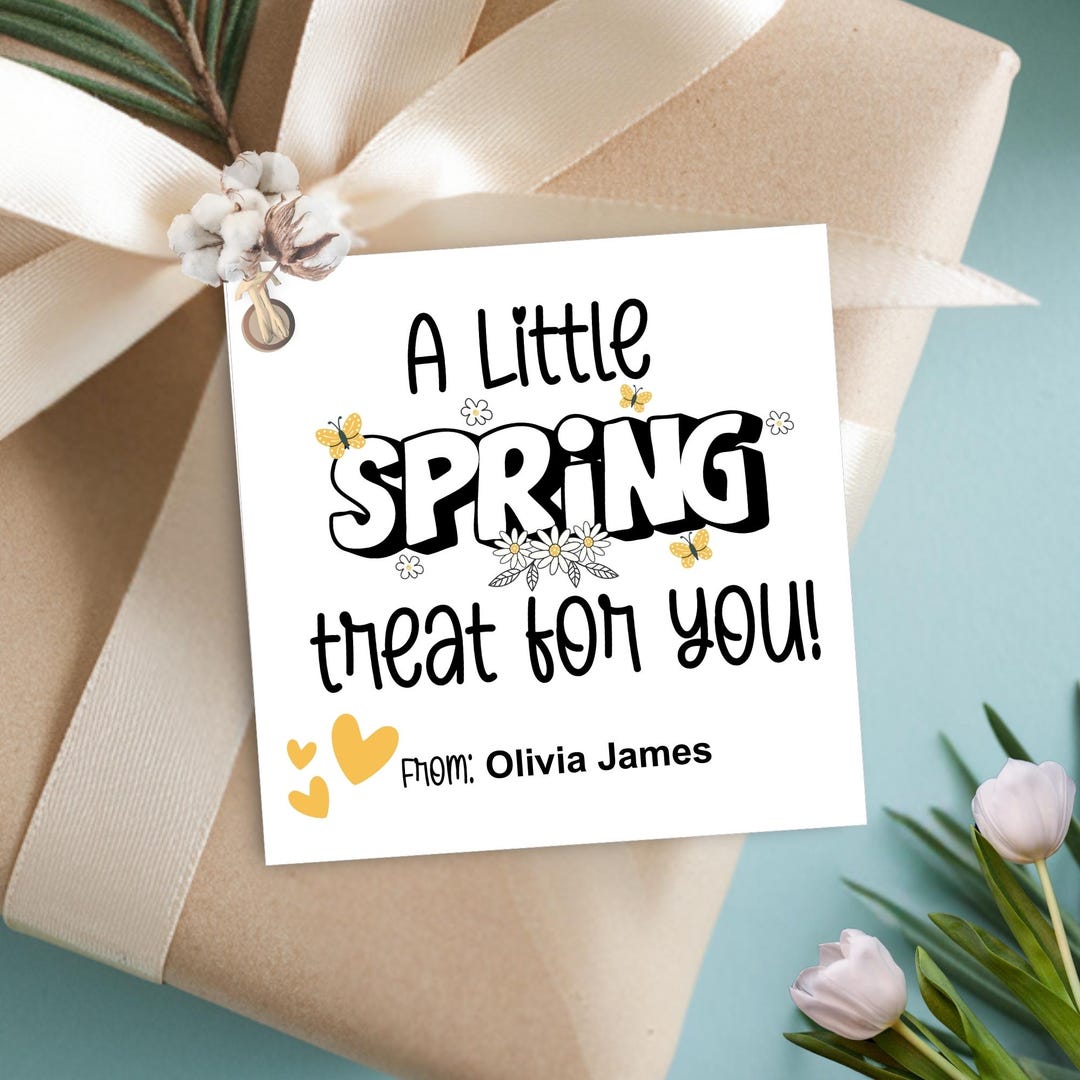 Editable Spring Gift Tag Printable | Teacher Appreciation & Student ...