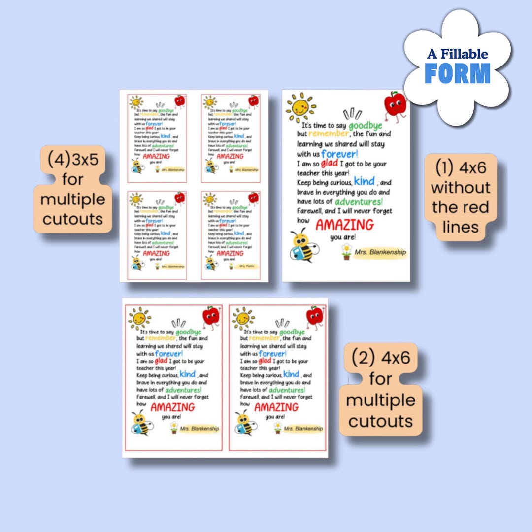 End of School Year Letter Printable, Goodbye Letter to Student ...