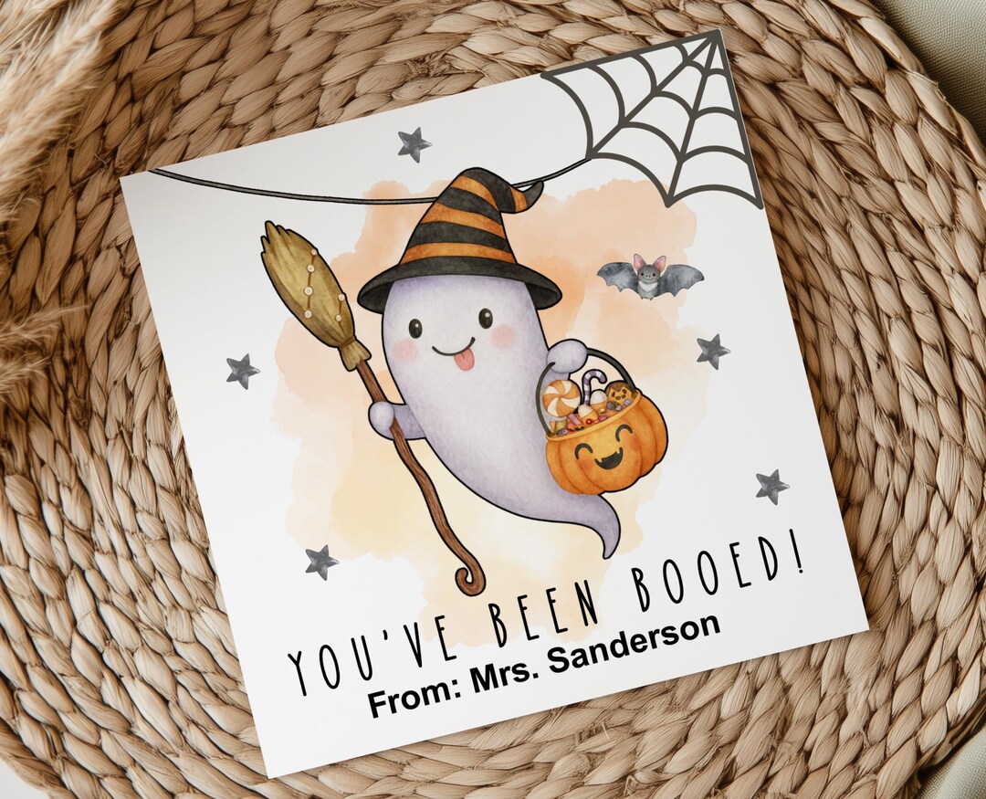 You've Been Booed Gift Tags for Halloween, Printable Boo Basket Tags ...