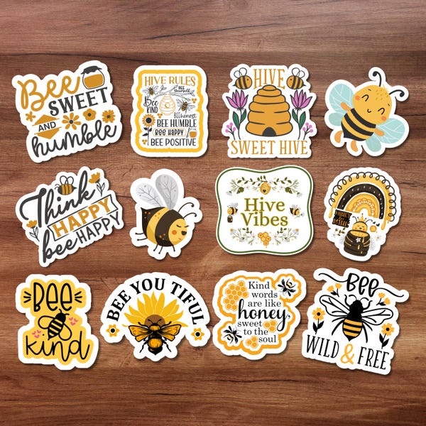 Bee Sticker - Etsy