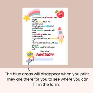 End of Year Poem: Teacher to Student Goodbye Letter for Last Day of ...