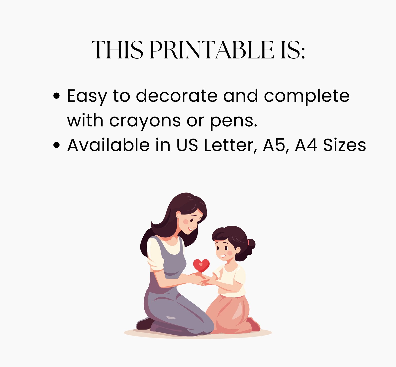 All About My Mom Printable Mother's Day Craft - Etsy