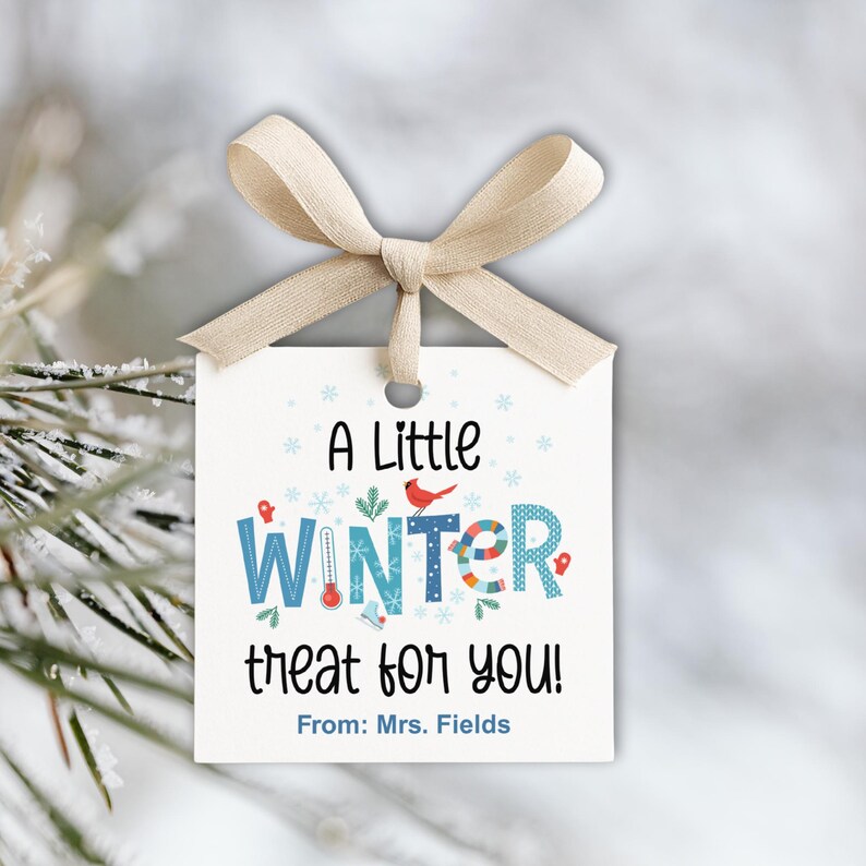 Winter Snowflake Gift Tags for Printable Classroom Treats and Student ...