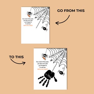 Spider Halloween Handprint Craft, Printable Halloween Handprint Art ...