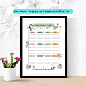 Editable Birthday Tracker for Kids, Birthday Planner Printable Calendar ...