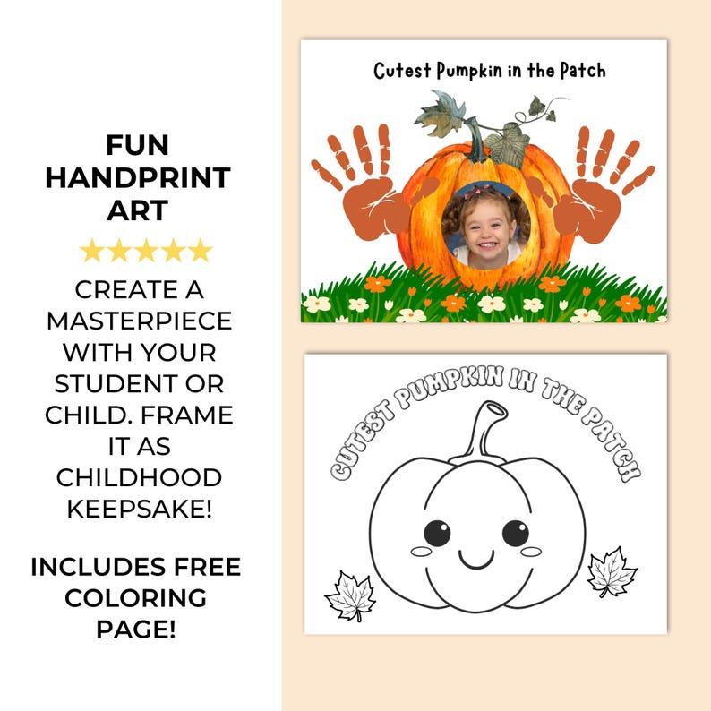 Pumpkin Handprint Art, Halloween Handprint Craft, Pumpkin Patch Craft ...