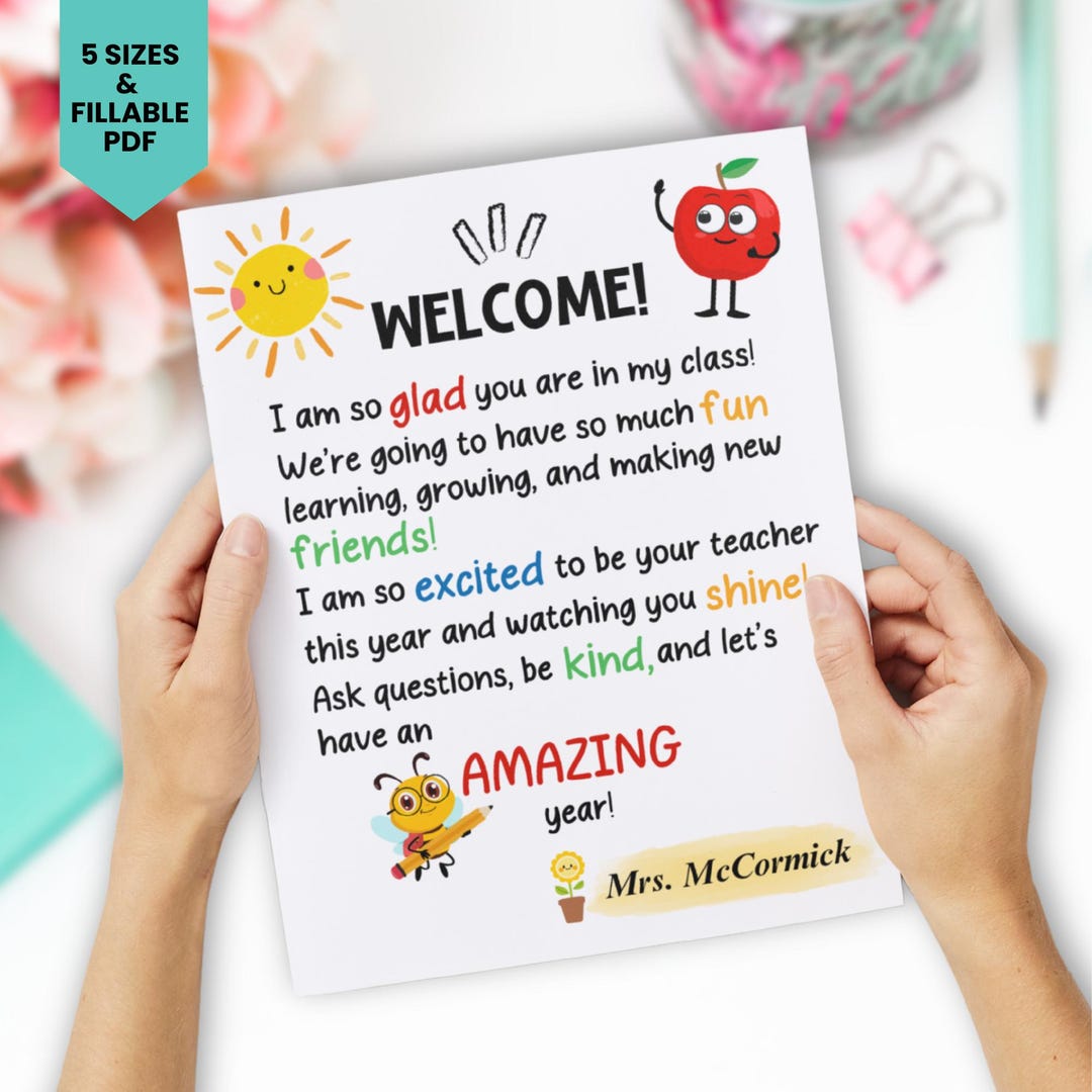 Editable Welcome Back to School Flyer, First Day of School Printable ...